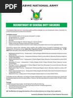 Zimbabwe National Army Ranks & Units | PDF | Regiment | Battalion
