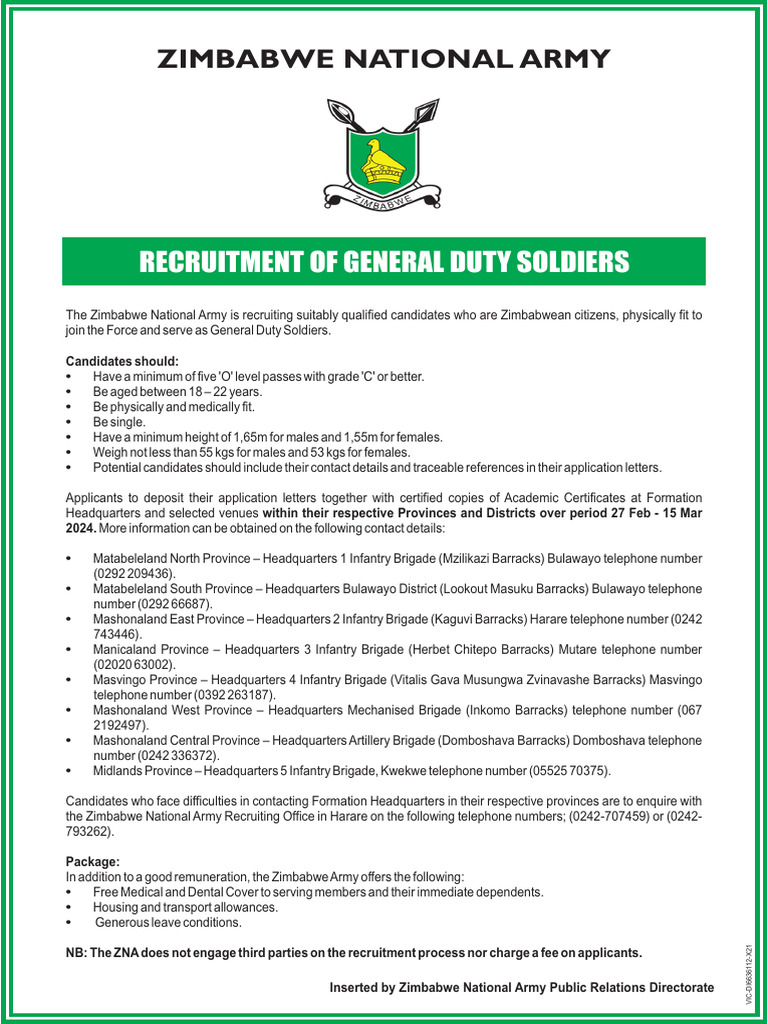 ZNA Backend | PDF | Zimbabwe | Military
