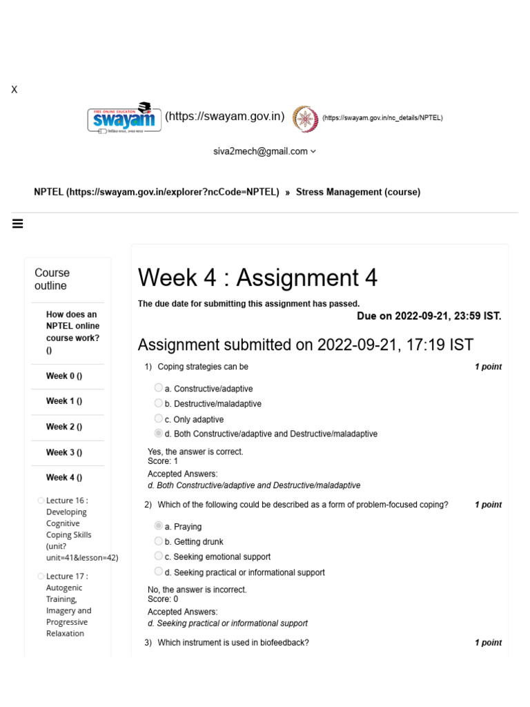 Assignment 4 | PDF | Psychology | Behavioural Sciences