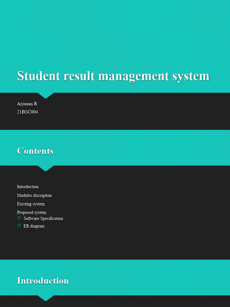 Student Result Management System | PDF