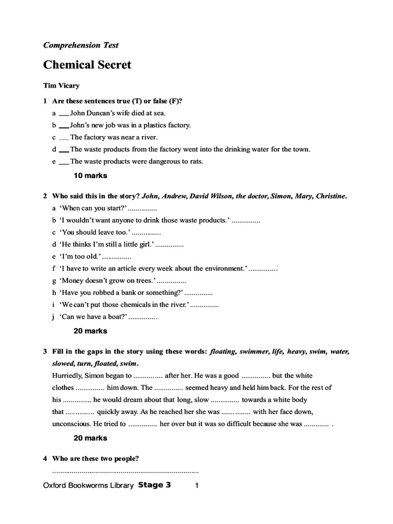 Chemical Secret Exam Compress | PDF