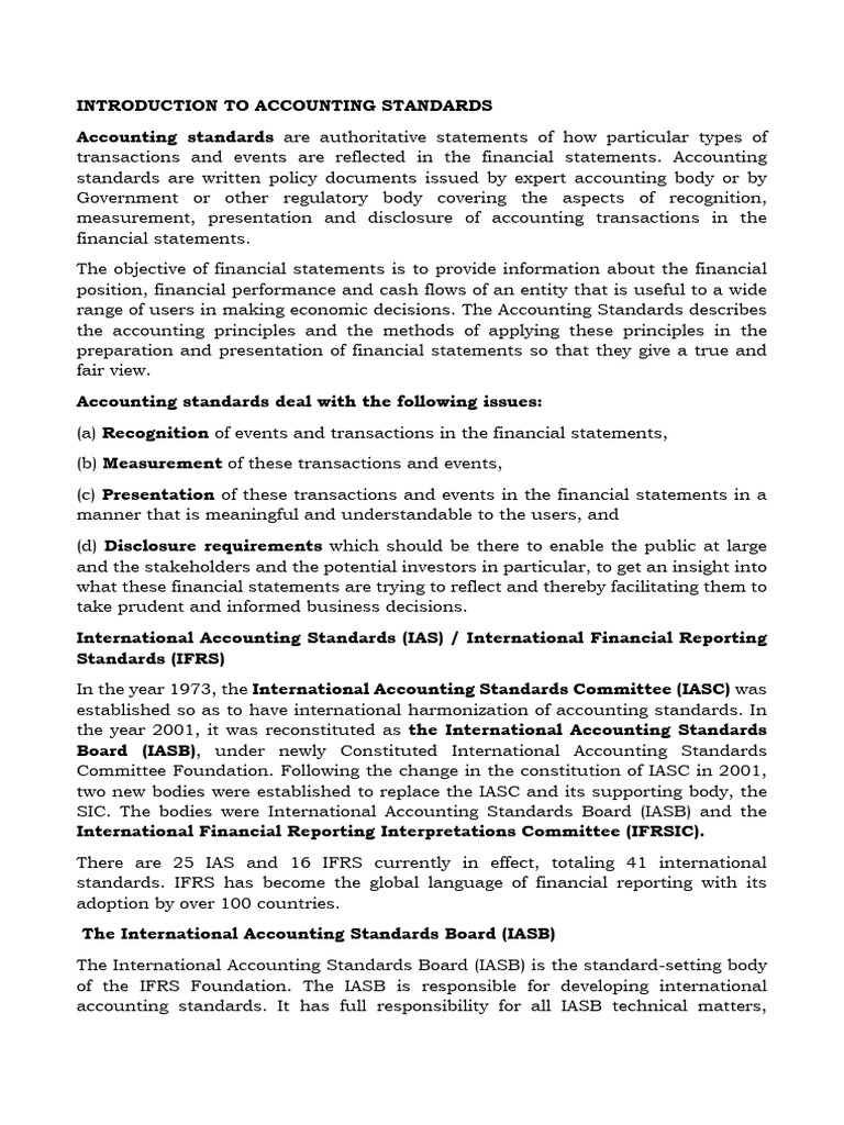 Overview of Accounting Standards in Nigeria | PDF | International ...