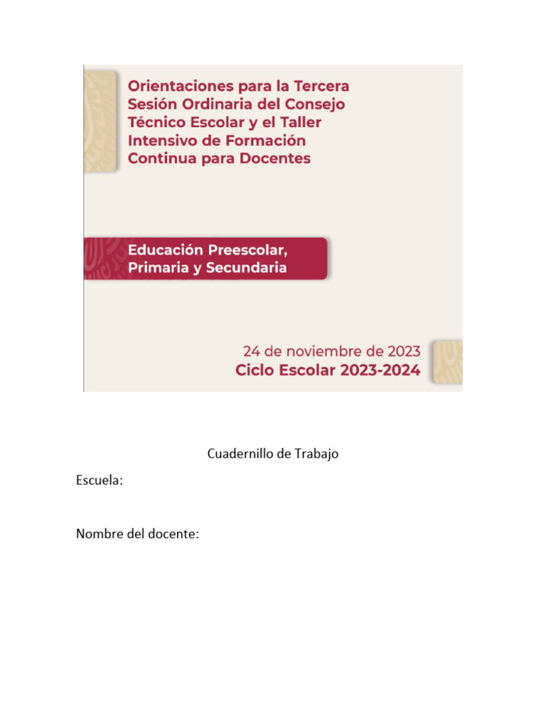 Cuadernillo CTE 3 | PDF | Evaluación | Plan de estudios