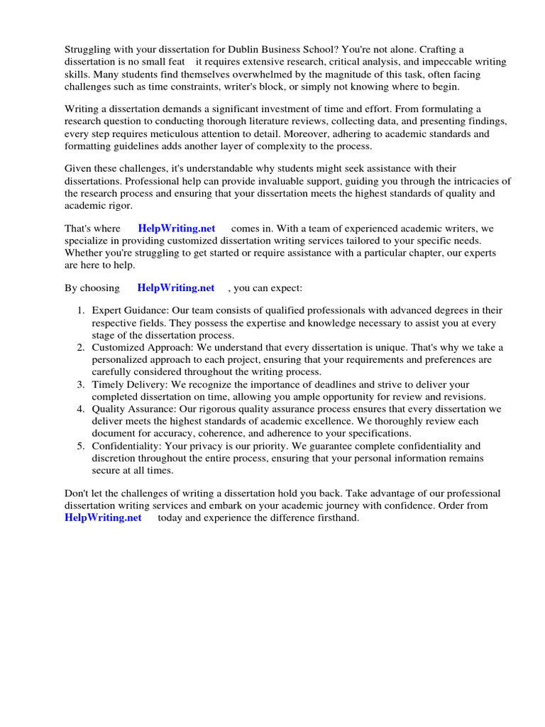 Dissertation Dublin Business School | PDF | Thesis | Expert