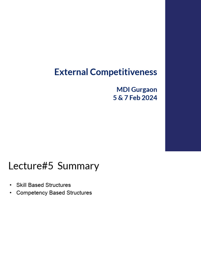 6 - Ext Competitiveness - 5 & 7feb24 | PDF | Employment | Labour Economics