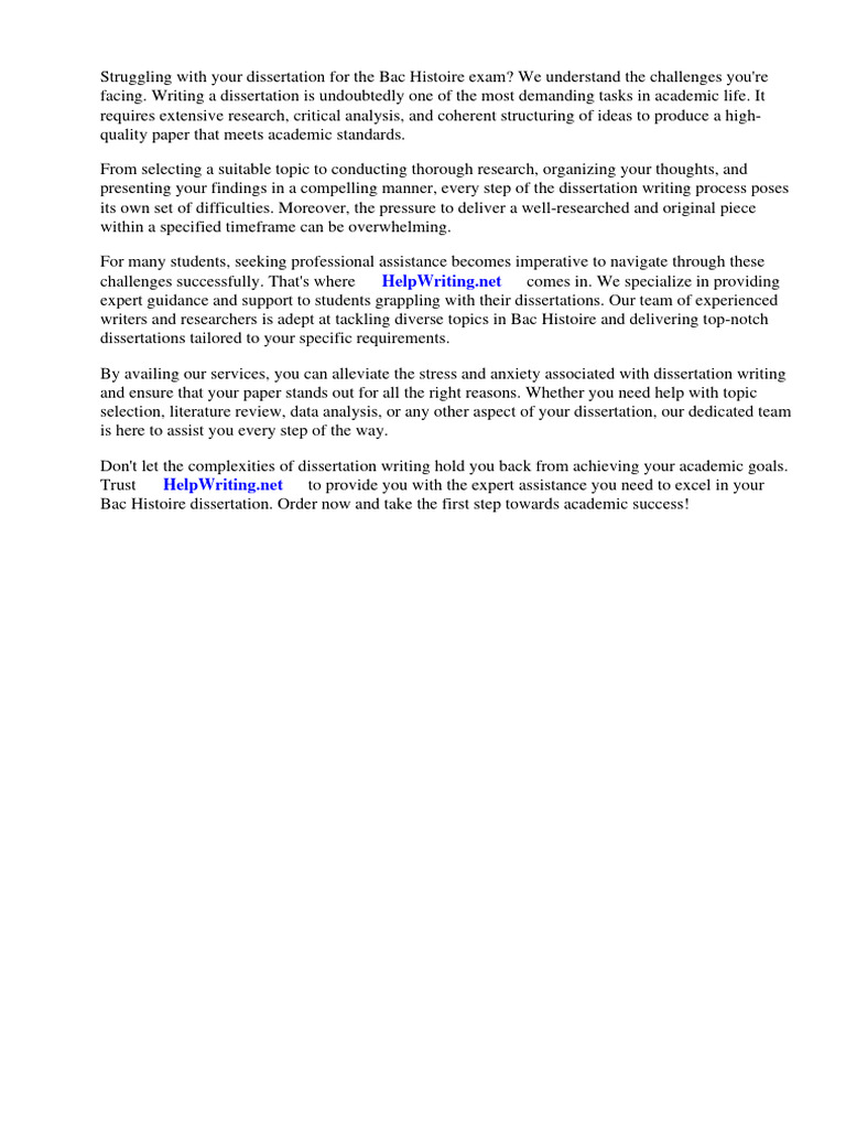 Bac Histoire Dissertation Help | PDF | Scribd
