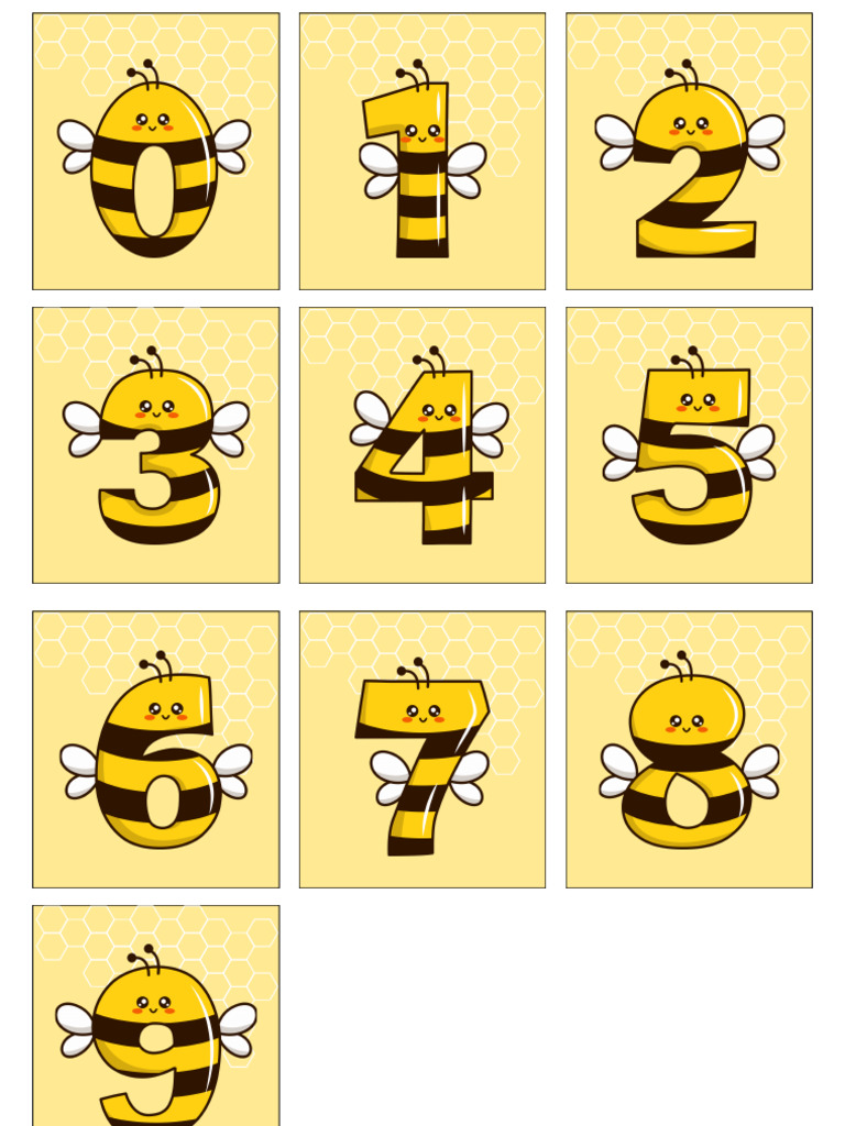 Yellow Bee Number Flashcards - 20240219 - 223347 - 0000 | PDF