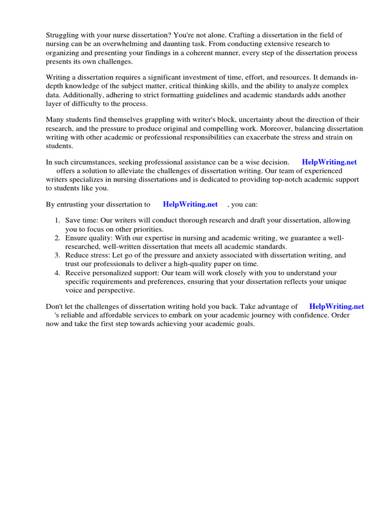 Nurse Dissertation Example | PDF | Nursing | Dementia