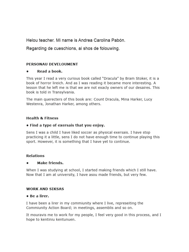 Communicative Task 2 - Talking About Life Experiences | PDF | Vampiros ...