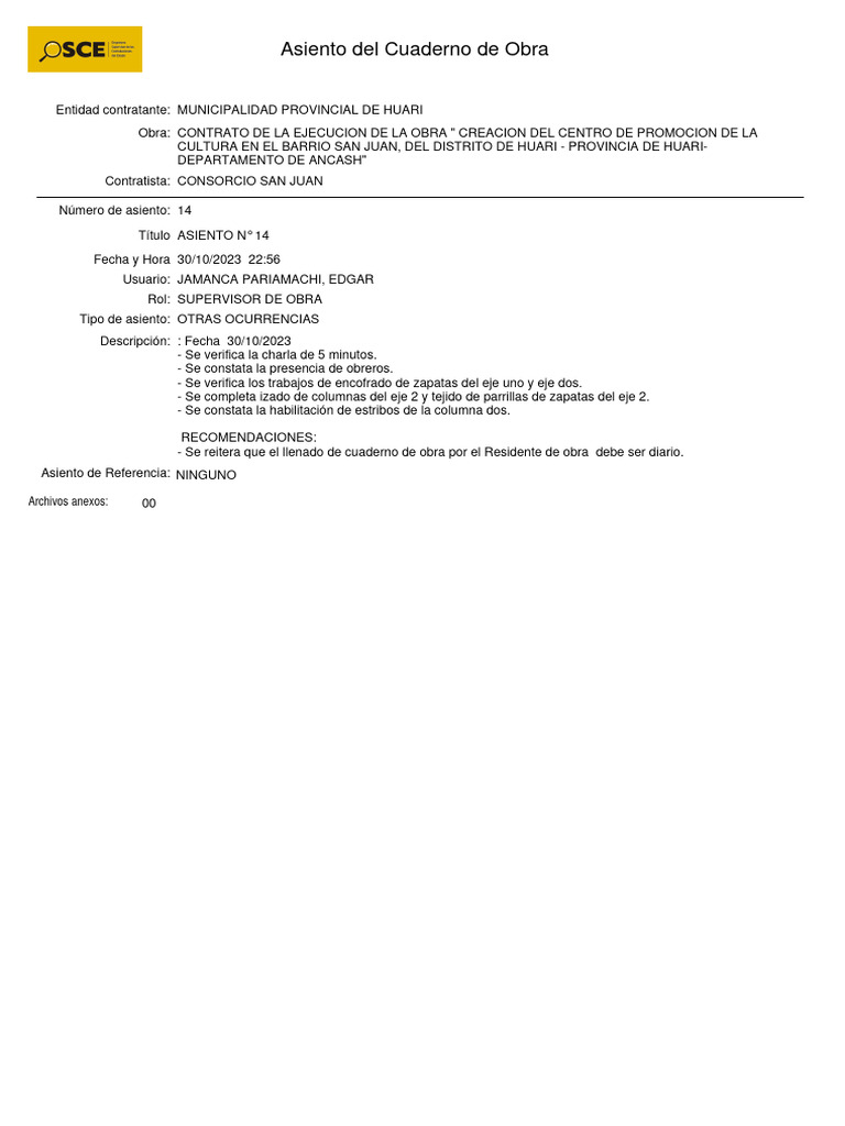 Cuaderno de Obra | PDF | Ingeniería estructural