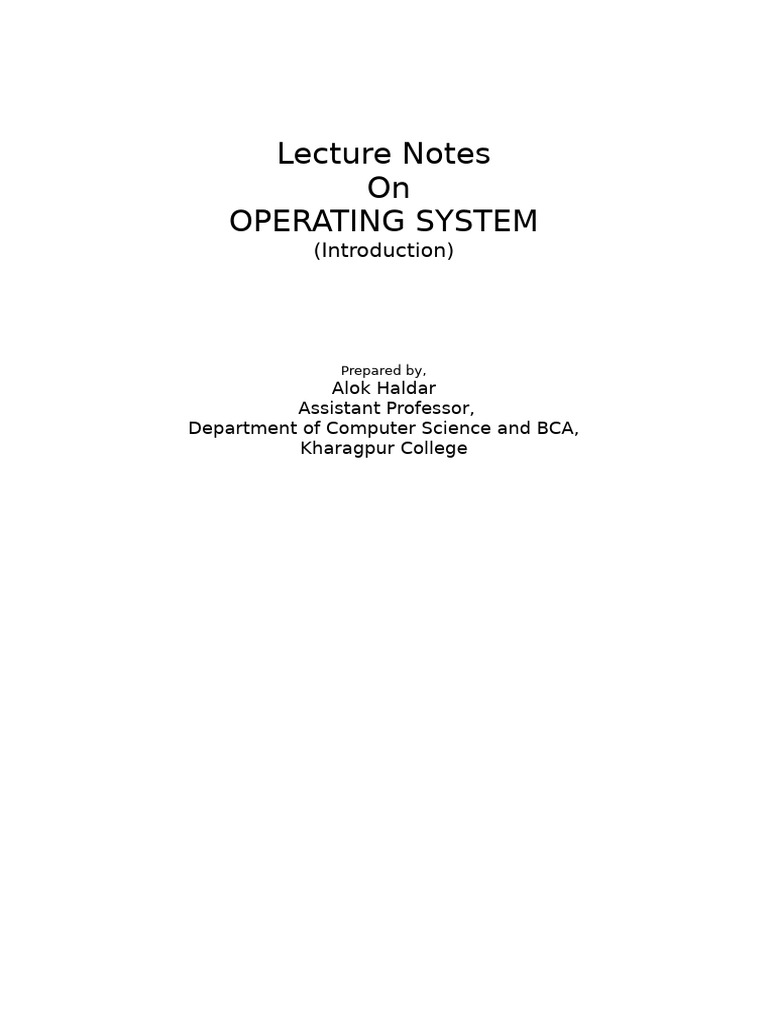 174023Introduction-Lecture-01, 4th Semester by Alok Haldar | PDF | Computer Data Storage ...