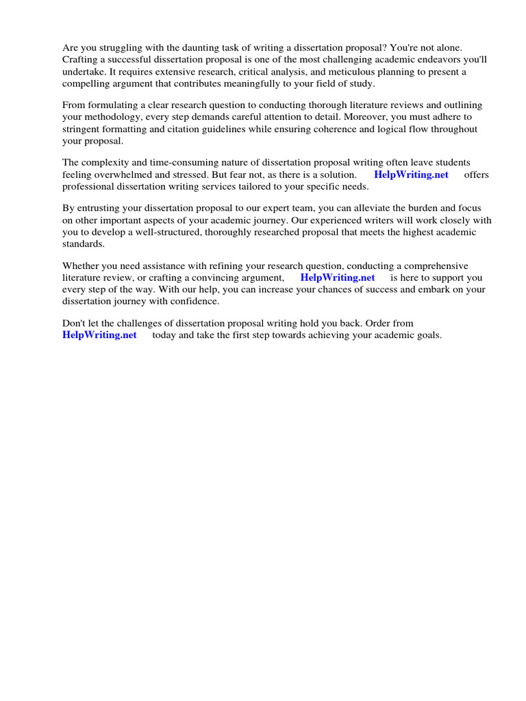 Dissertation Proposal Writing Help | PDF | Thesis | Methodology