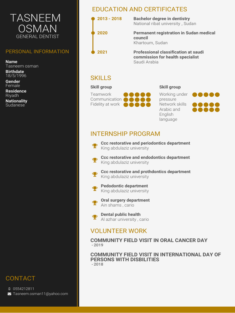 My CV EDIT2 | PDF | Dentistry | Clinical Medicine