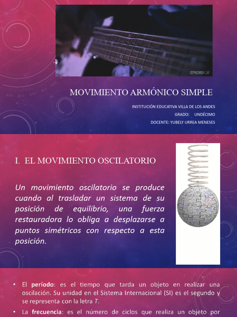 Movimiento Armónico Simple: Ejercicios y Conceptos | PDF | Oscilación | Mecánica