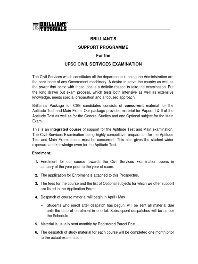 Civil Services Exam (IAS), 2025 Application Form & Prospectus | PDF