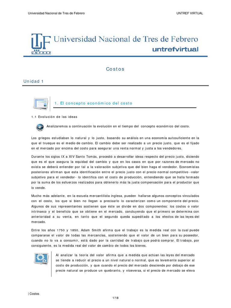 Material de Lectura Unidad 1 | PDF | Costo | Costo marginal
