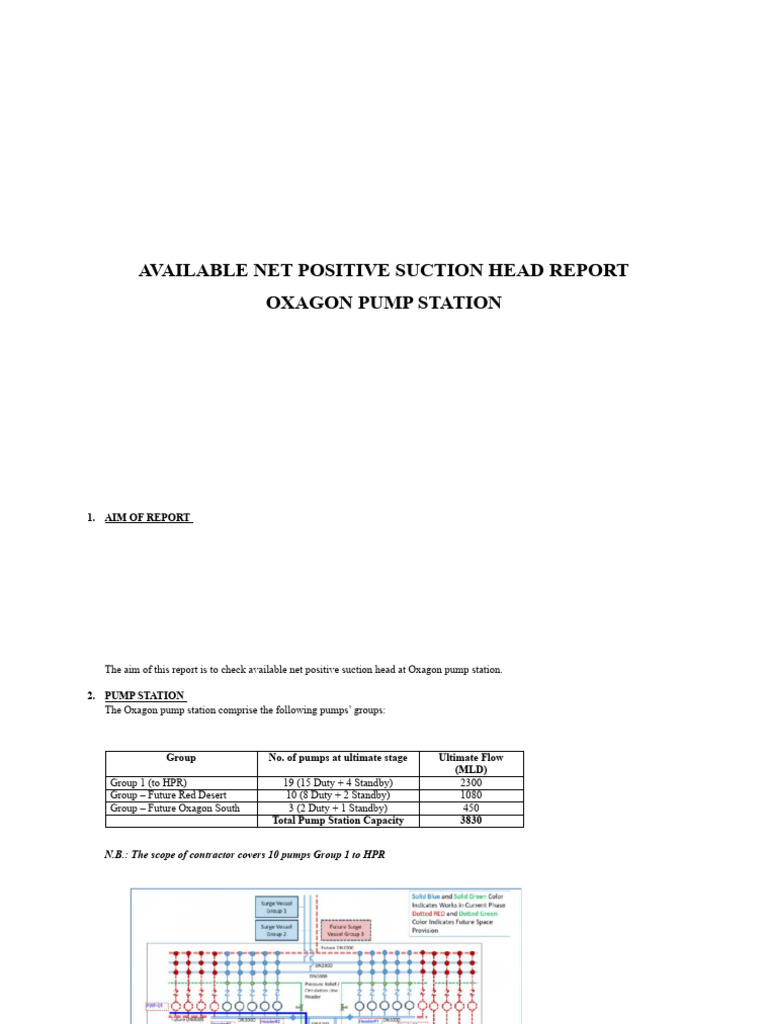 Available Net Positive Suction Head Report | PDF | Pump | Liquids
