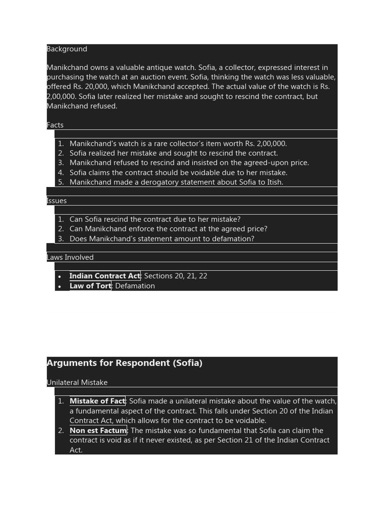 Moot Problem | PDF | Misrepresentation | Defamation
