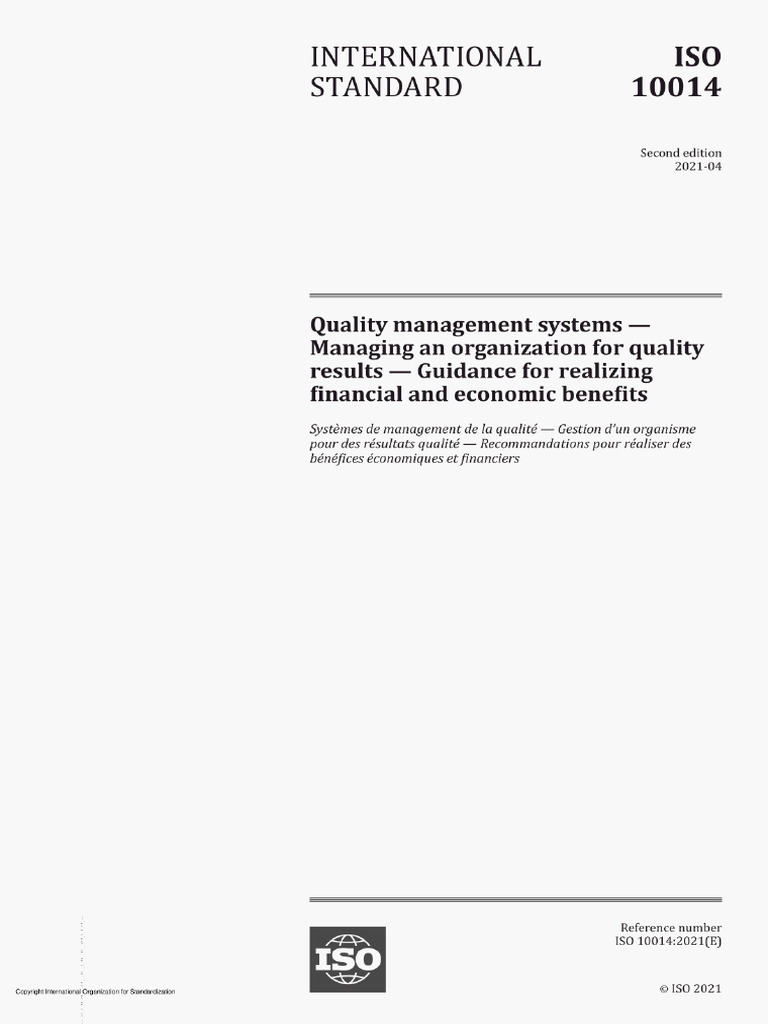 Iso 10014 V 2021 | PDF