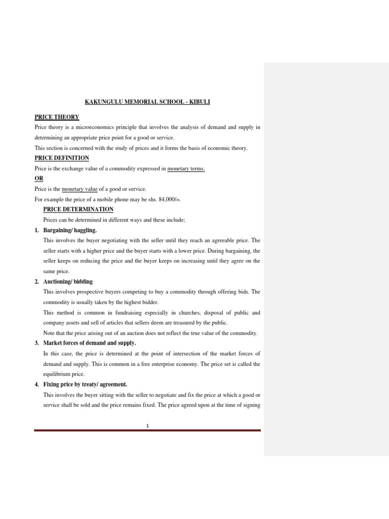 Price Theory and Determinants Explained | PDF | Demand | Demand Curve