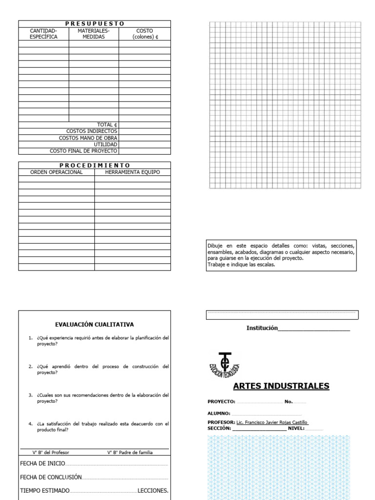 Hoja para planear proyectos | PDF | Presupuesto