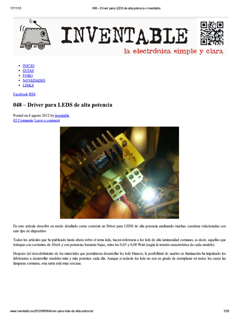 Driver para Led de Pot | PDF
