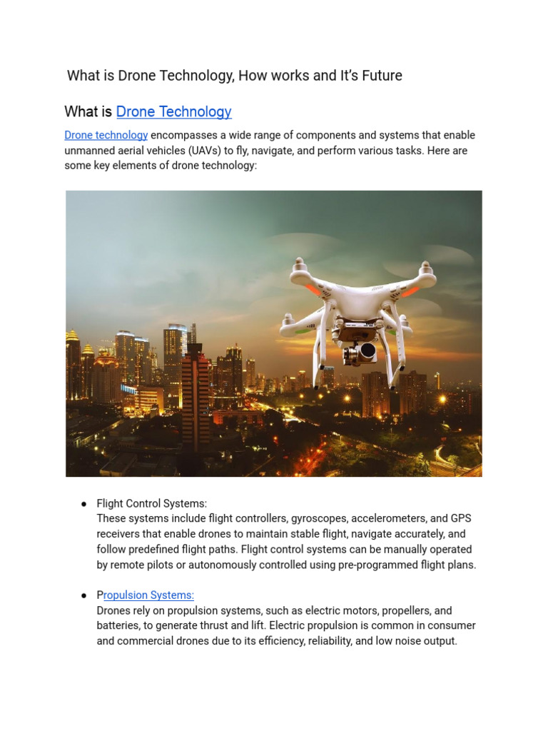 What Is Drone Technology, How Works and It's Future | PDF | Unmanned ...
