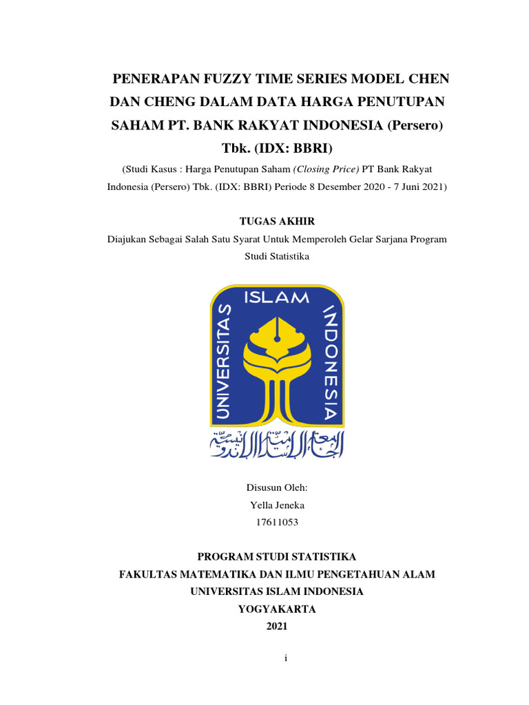 Penerapan Fuzzy Time Series Model Chen Dan Cheng Dalam Data Harga ...