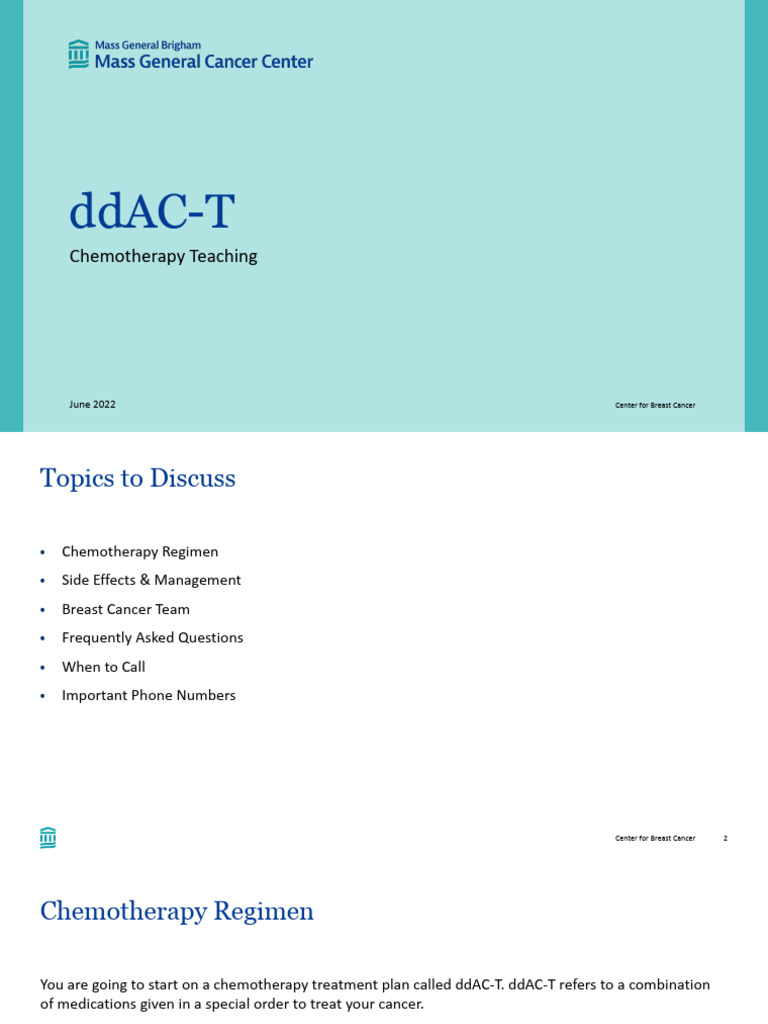 chemotherapy-regimen-ddact | PDF | Chemotherapy | Medicine
