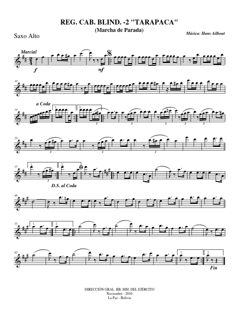 89 Saxo Alto Marcha de Parada Rcb-2 | PDF