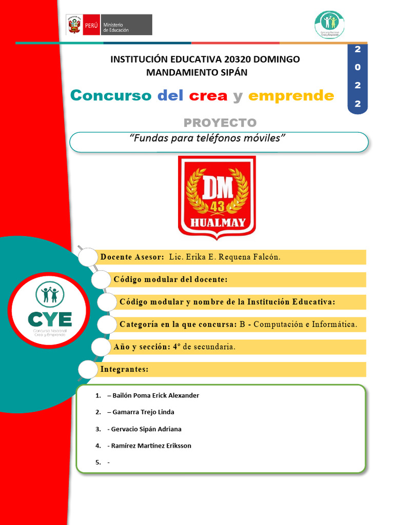 Formato Portafolio Crea y Emprende 2022 | PDF | Marketing | Iniciativa ...
