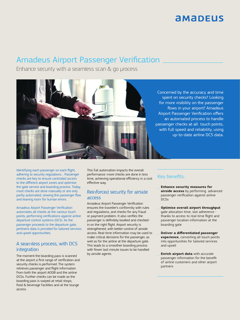 Amadeus Airport Passenger Verification | PDF | Airport | Airport Lounge