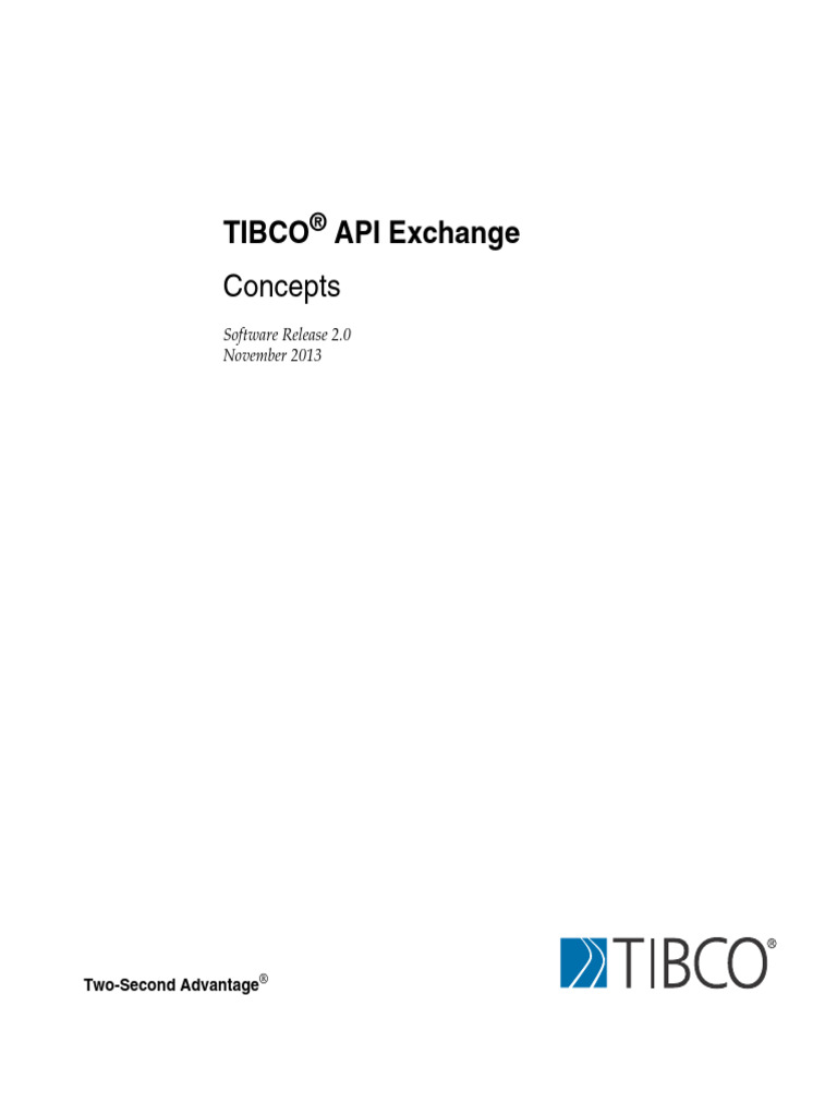 Tib Api-Exchange Concepts | PDF | Service Oriented Architecture | Application Software