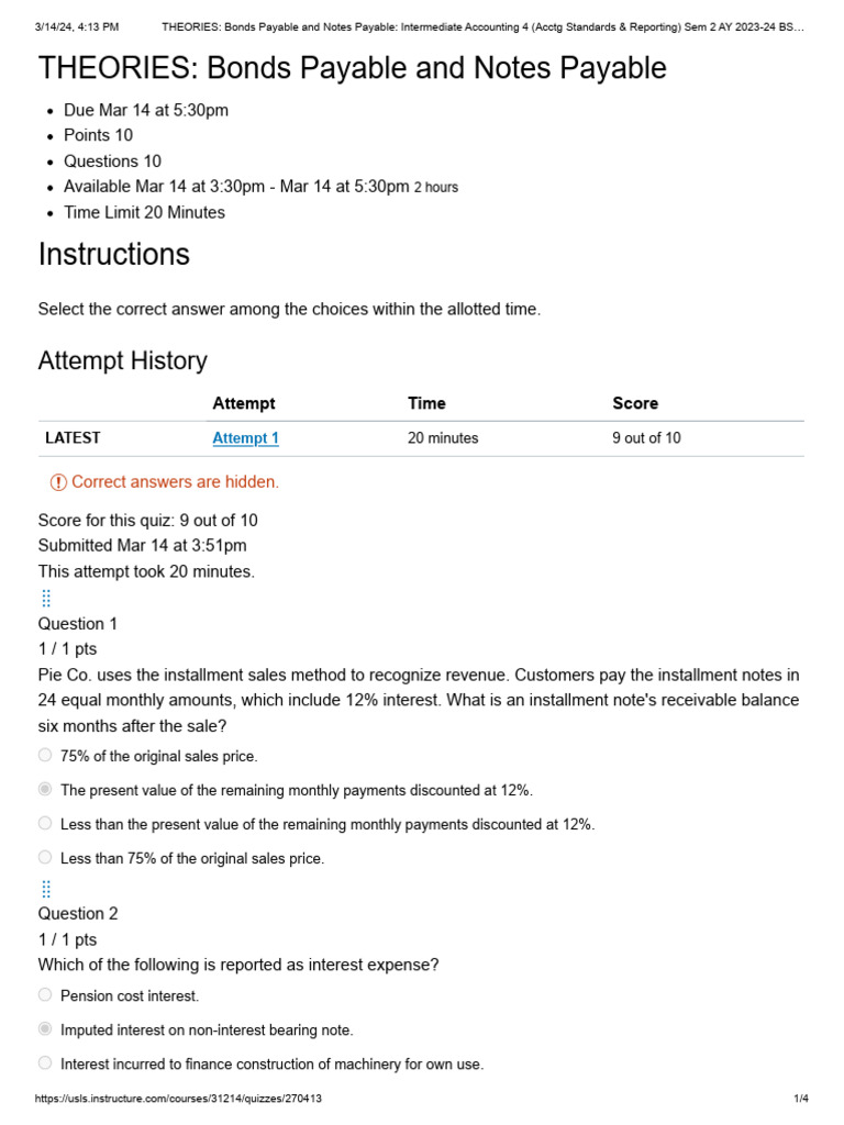 THEORIES - Bonds Payable and Notes Payable - Intermediate Accounting 4 ...