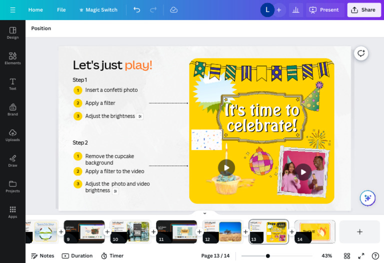 Copy of Photos and Video Learning Playground Design Skills For Student ...