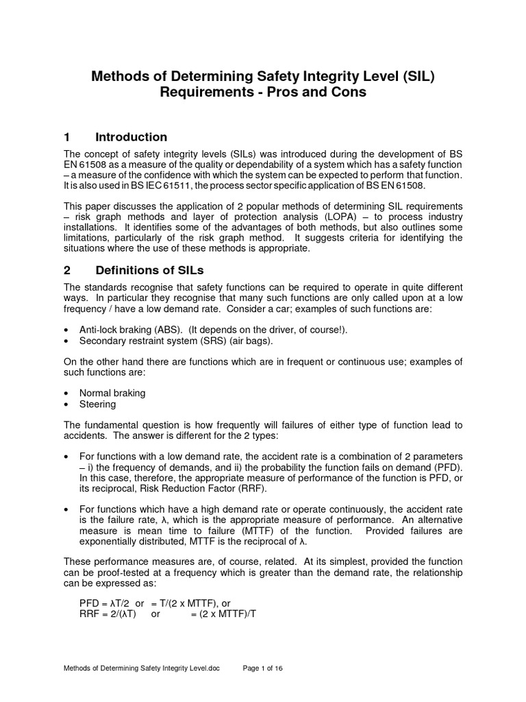 SIL | PDF | Risk | Safety