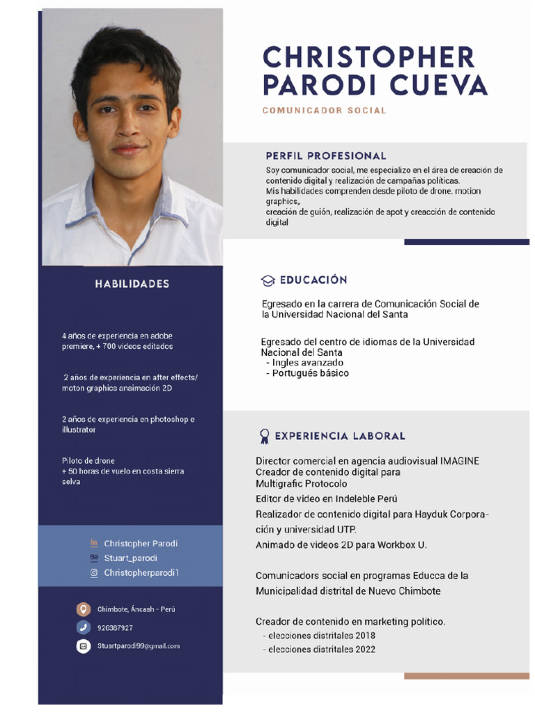 Christopher Parodi - CV | PDF