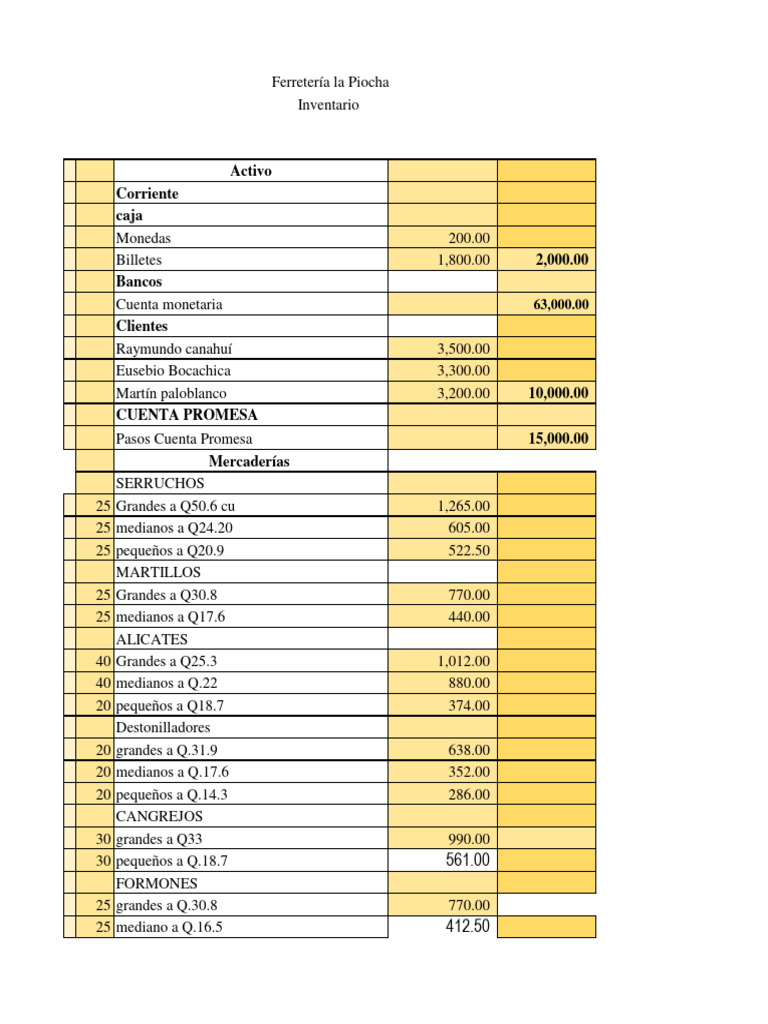 Inventario 9 Ejer | PDF
