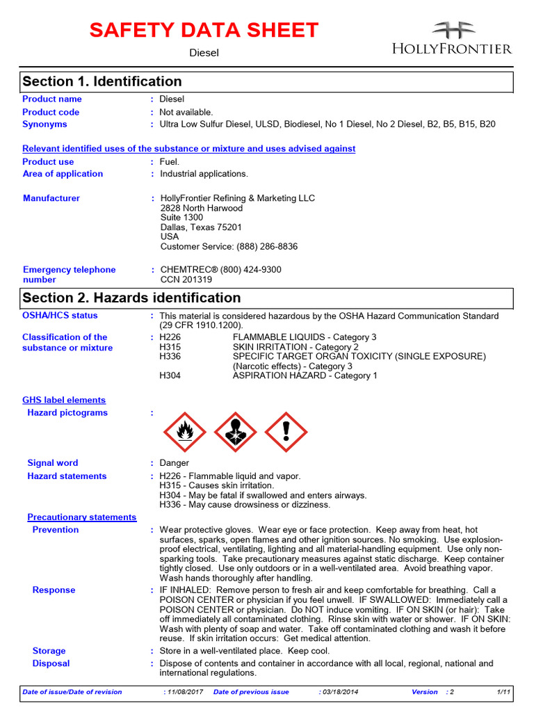 AR001853 Diesel MTR ZVUS EN | PDF | Personal Protective Equipment | Waste