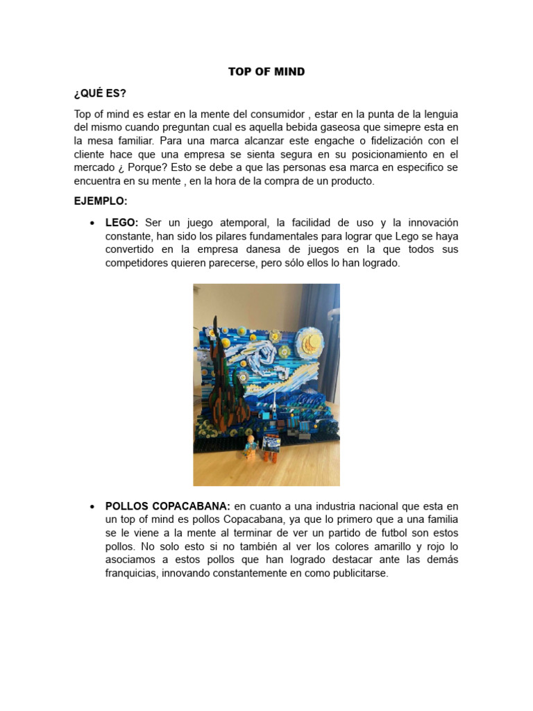Top of Mind y Participación de Mercado | PDF