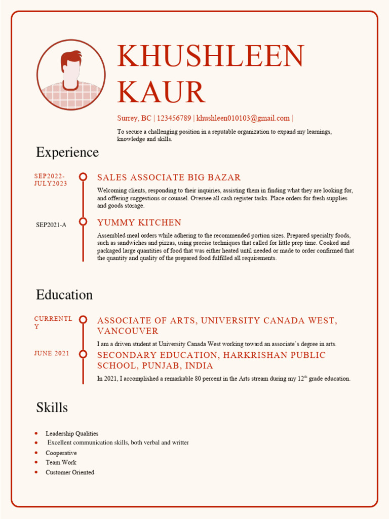 Khushleen Kaur's Professional Profile | PDF