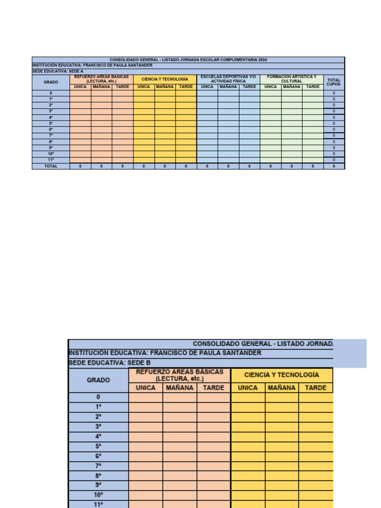 JEC - Formato Marcación IE.2024 | PDF