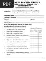 PLE 2024 Mathematics Exam Paper | PDF