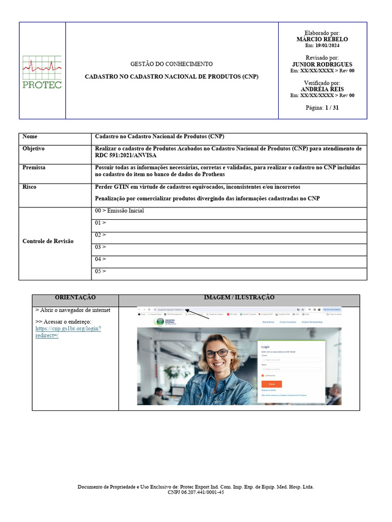 TA - Cadastro Nacional de Produto (CNP) | PDF