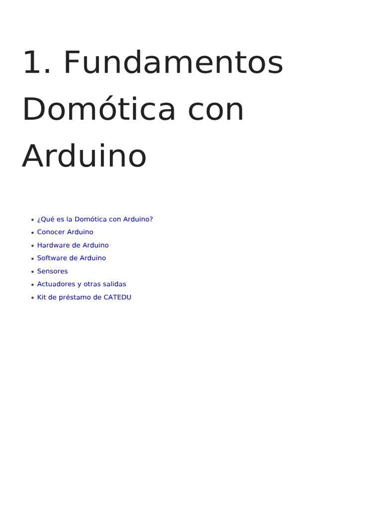 Fundamentos de Domotica Con Arduino | PDF | Sensor | Arduino