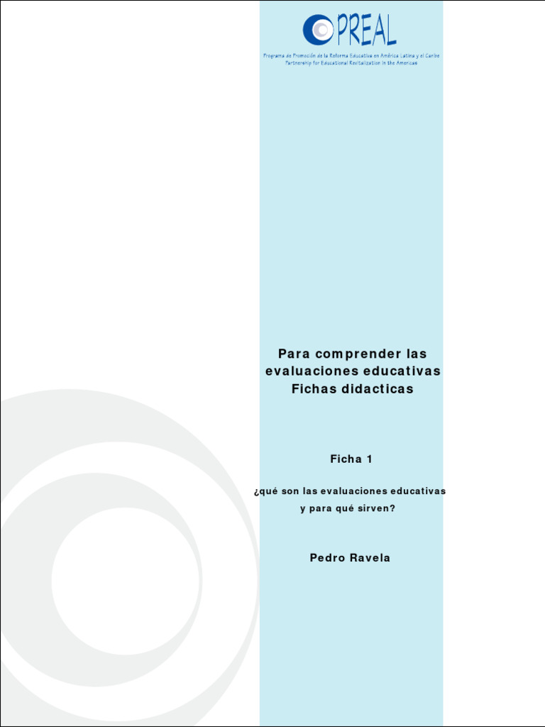 Ravela Ficha NÂº 1 | PDF | Aprendizaje | Evaluación