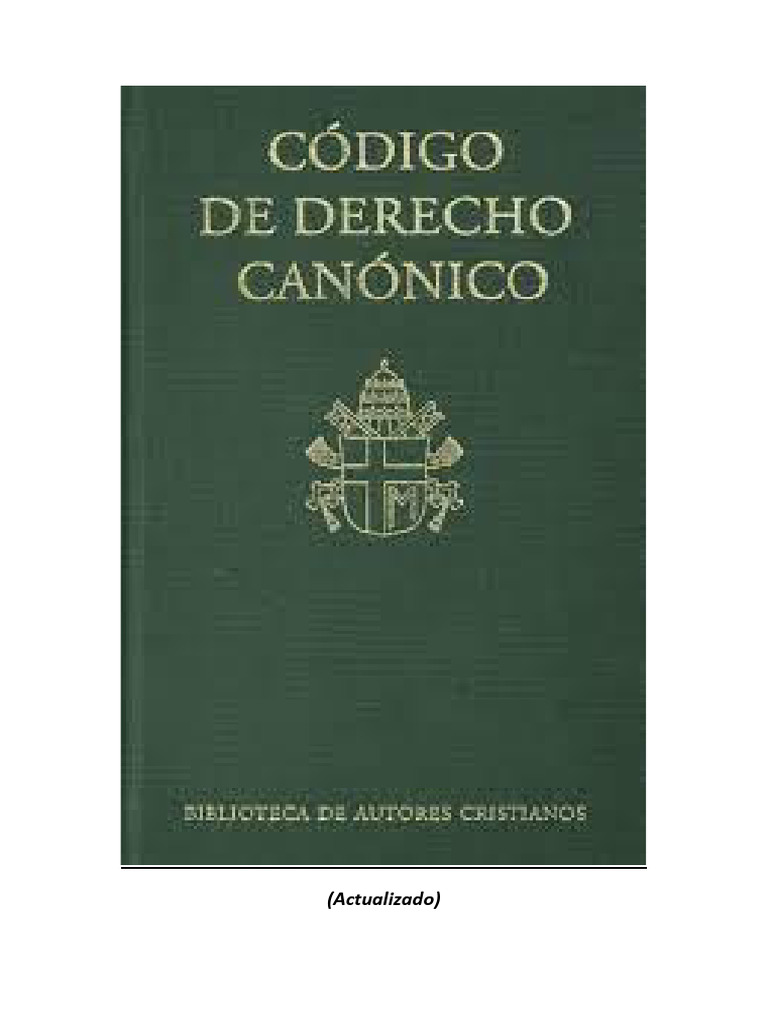 Derecho Canónico | PDF | obispo | Iglesia Católica
