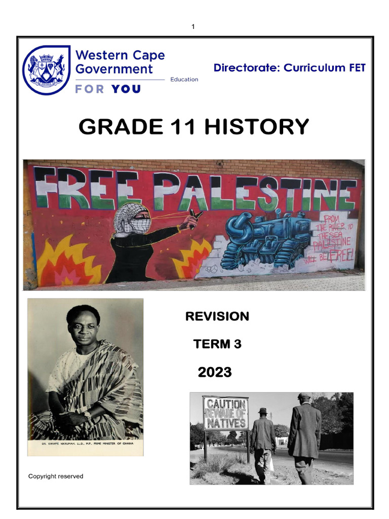 History Grade 11 Revision Term 3 - 2023 Final | PDF | Zionism | Israel