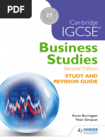 Cambridge IGCSE and O Level Business Studies Coursebook - 5th Ed | PDF