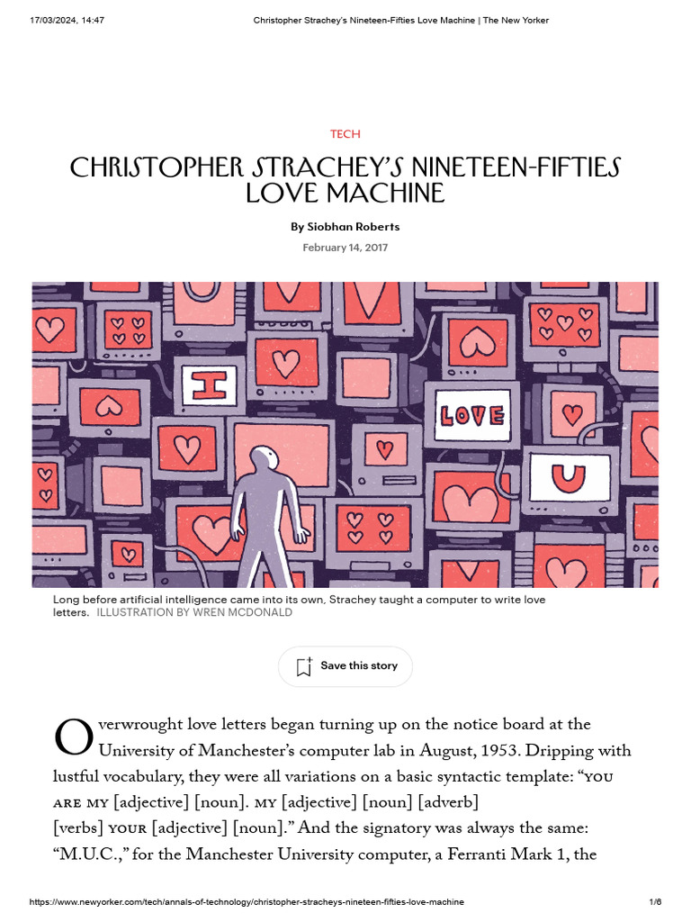 Christopher Strachey’s Nineteen-Fifties Love Machine | PDF | Adjective ...